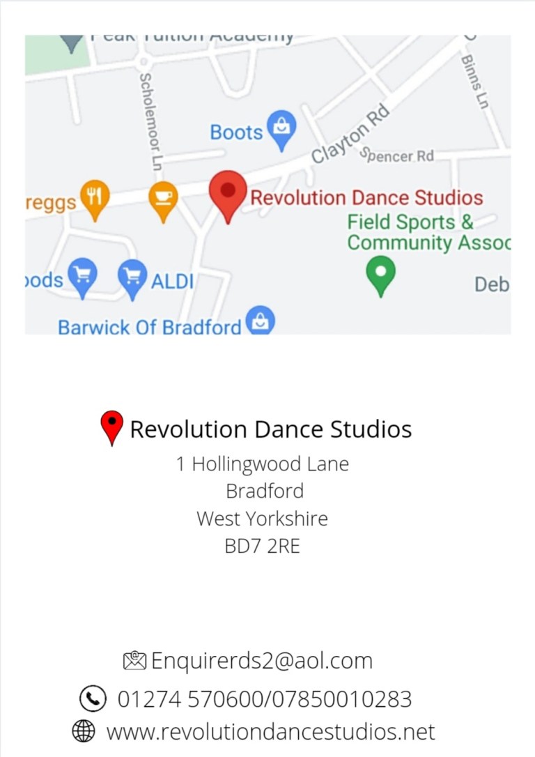 Contact Us – Revolution Dance Studios